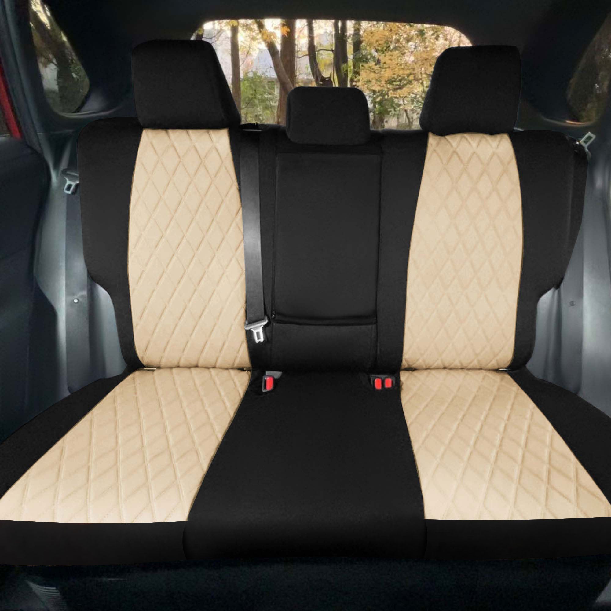 Custom Fit Seat Covers for Toyota Rav4 LE XLE Limited 2019 2024 Full Set Seat Covers Beige Ultraflex Neoprene