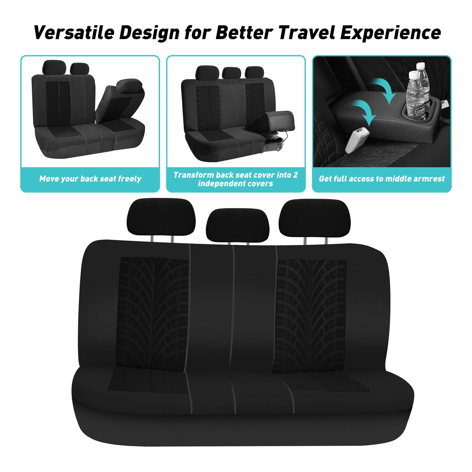 Travel Master Seat Covers - Full Set Black